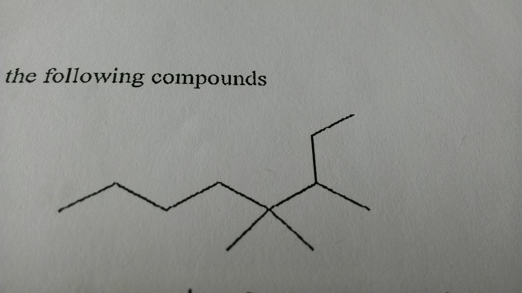 Solved the following compounds | Chegg.com