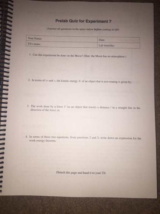 Solved EXPERIMENT Work and Energy on an Air Track Equipment | Chegg.com
