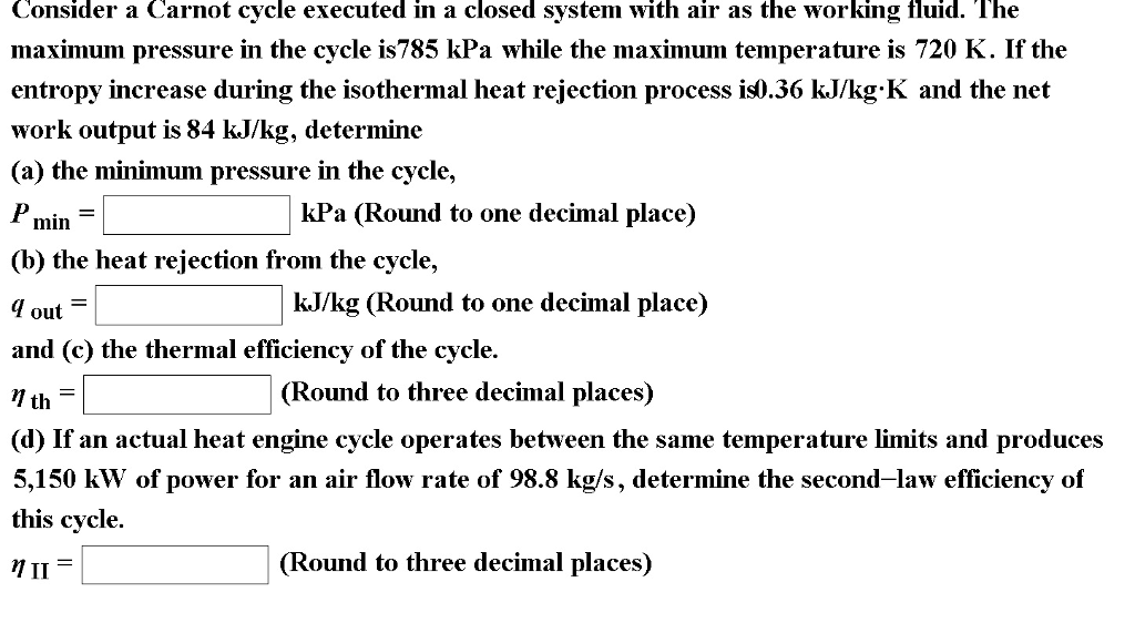 Solved Consider a Carnot cycle executed in a closed system | Chegg.com