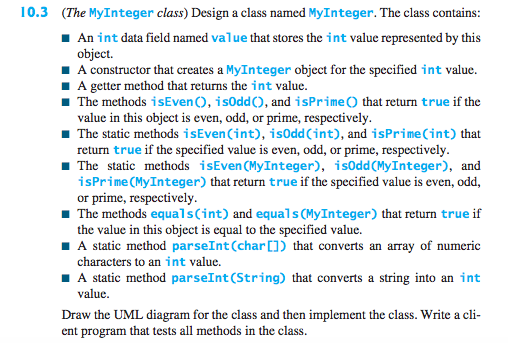 Solved The Mylnteger Class Design A Class Named Mylnteger 
