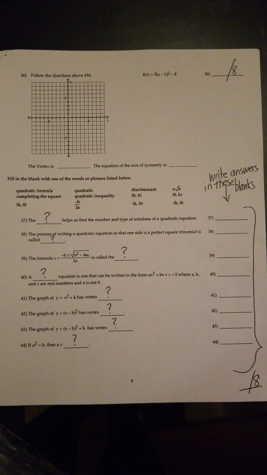 Solved Sketch the graph of the quadratic function. Label at | Chegg.com
