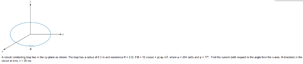 A circuit conducting loop lies in the xy-plane as | Chegg.com