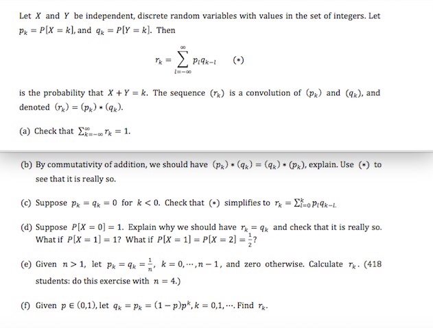 Solved Let X and Y be independent, discrete random variables | Chegg.com