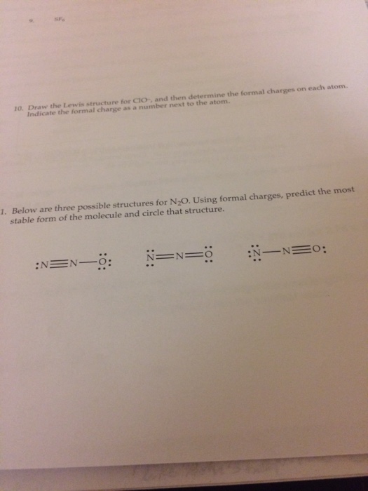Solved Draw the Lewis structure for CIO, and then determine | Chegg.com