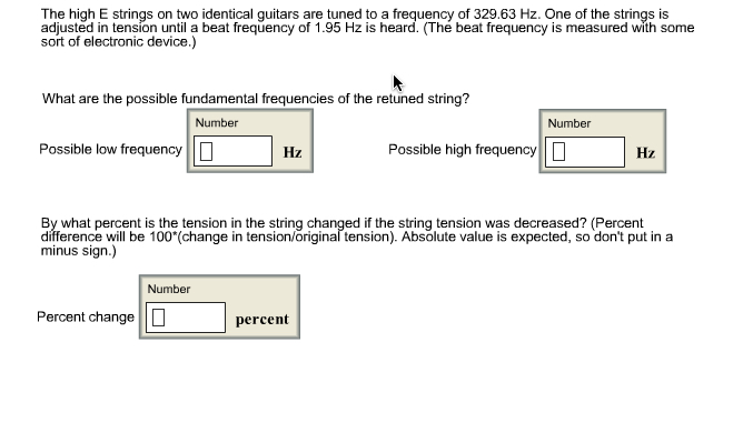 Solved The high E strings on two identical guitars are tuned | Chegg.com