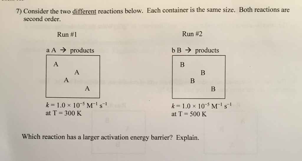 Solved Consider the two different reactions below. Each | Chegg.com