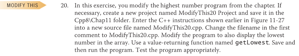 Solved MODIFY THIS 20. In this exercise, you modify the | Chegg.com