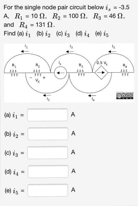 Solved For the single node pair circuit below i_s = -3.5 A, | Chegg.com