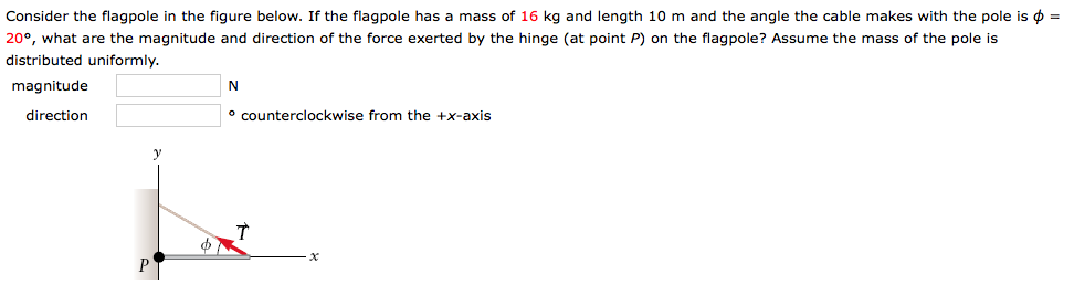 Solved Consider the flagpole in the figure below. If the | Chegg.com