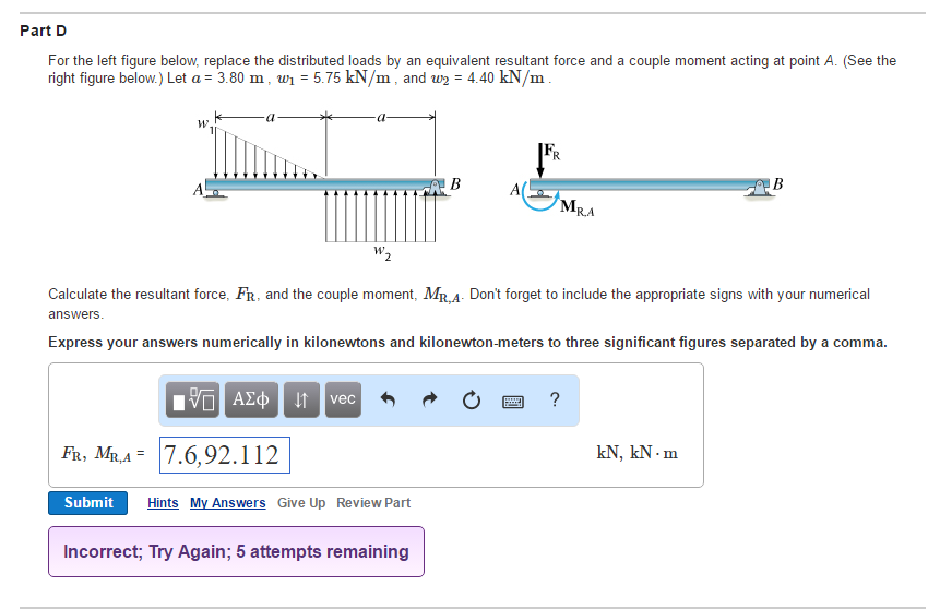 Solved For the left figure below, replace the distributed | Chegg.com