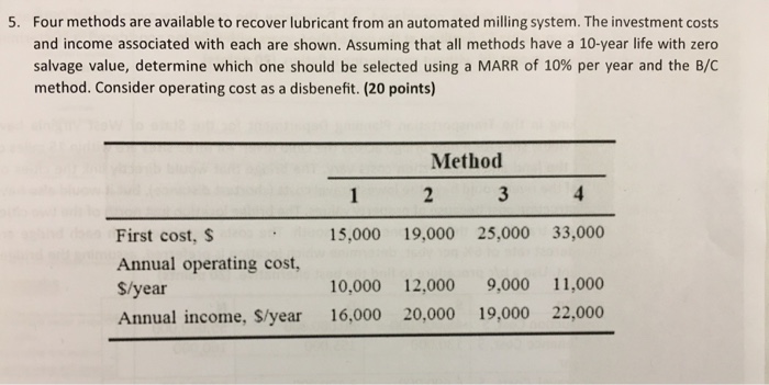 Solved Determine which one should be selected using MARR of | Chegg.com