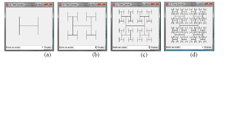 Solved Please write a program to display H-tree fractal | Chegg.com