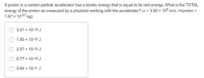 Solved A proton in a certain particle accelerator has a | Chegg.com