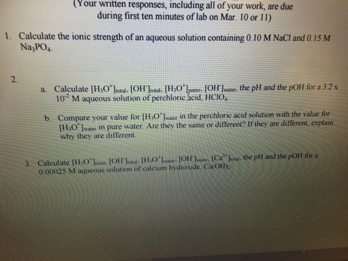 Solved Calculate the ionic strength of an aqueous solution | Chegg.com