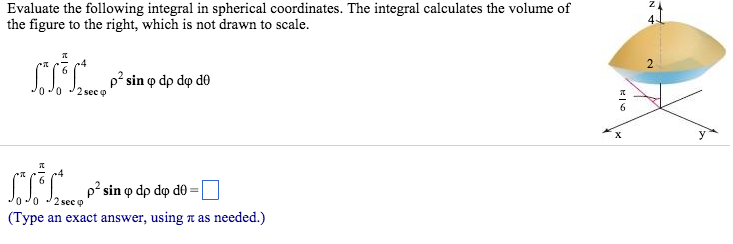 Solved Evaluate the following integral in spherical | Chegg.com