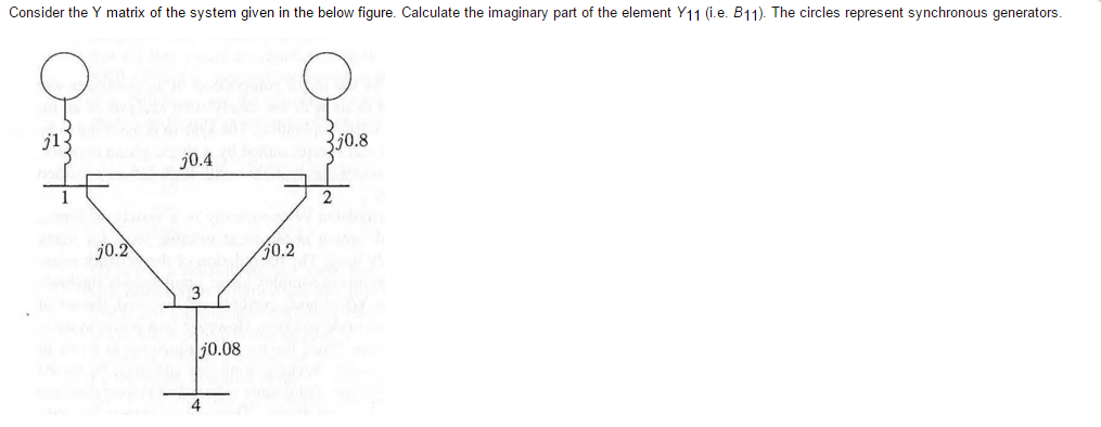 Solved Consider the Y matrix of the system given in the | Chegg.com