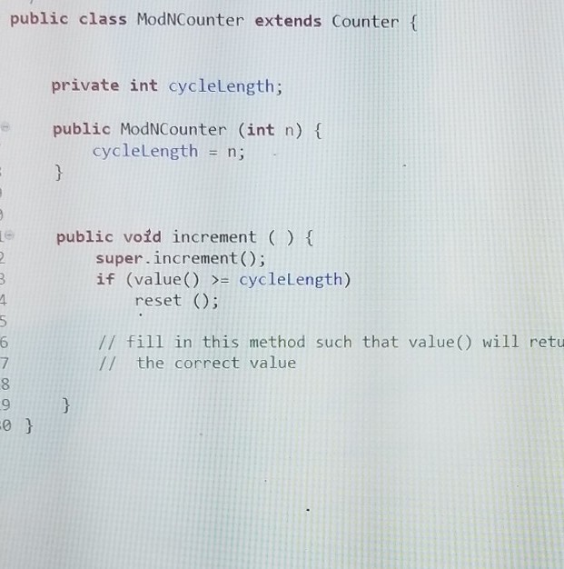 Solved 1) The Counter class doesu't have a constrictor. Why | Chegg.com