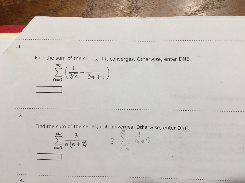 Solved 4 Find The Sum Of The Series If It Converges