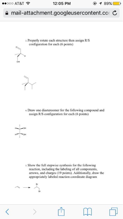 Solved Properly rotate each structure then assign R. S | Chegg.com