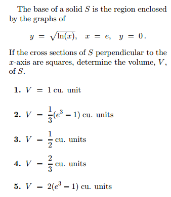 Solved The base of a solid S is the region enclosed by the | Chegg.com