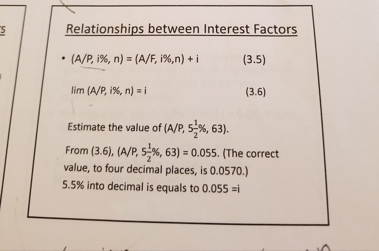 Solved Relationships between Interest Factors " (A/R i%, n) | Chegg.com