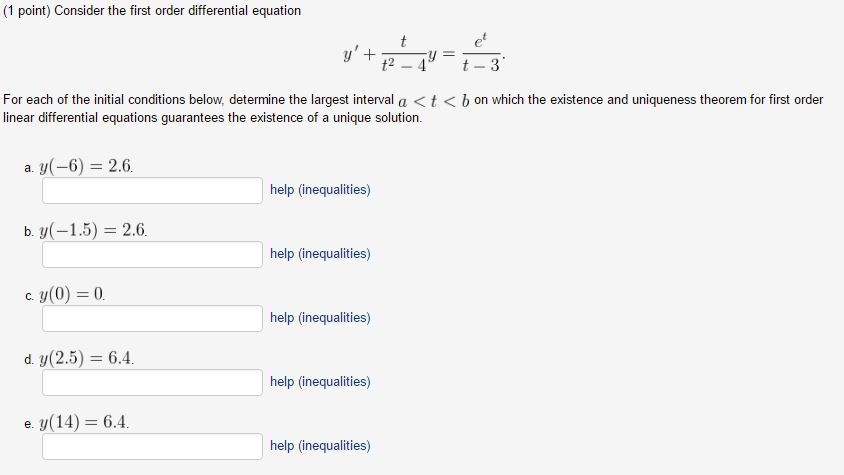 Solved Consider the first order differential equation y' - | Chegg.com