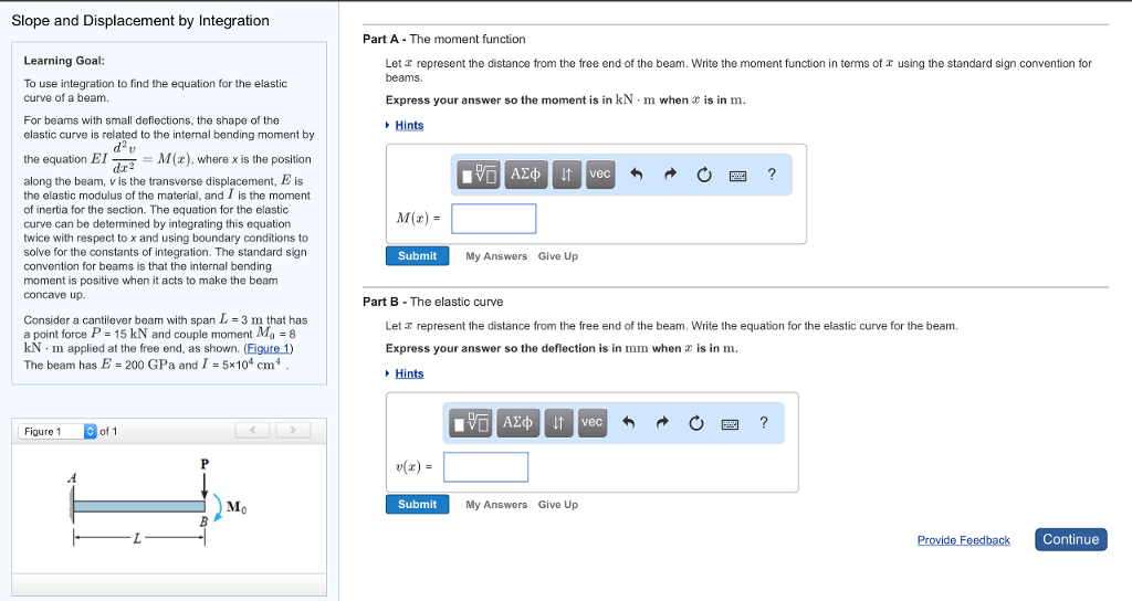 Solved Slope and Displacement by Integration Part A The | Chegg.com