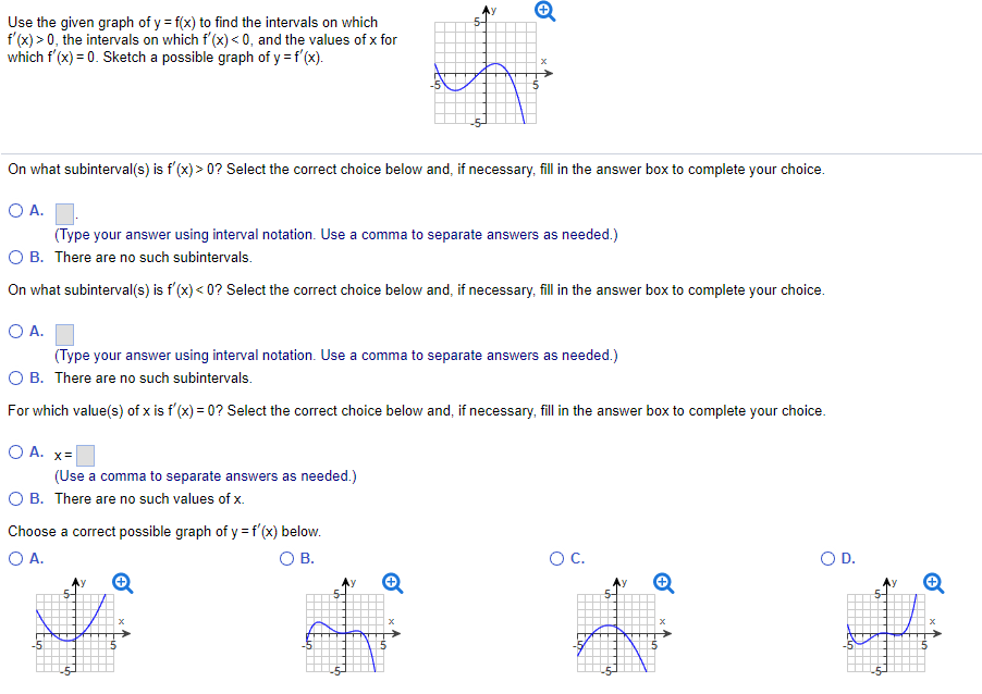 Solved Use the given graph of y f(x) to find the intervals | Chegg.com