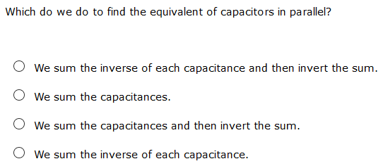 Solved Which do we do to find the equivalent of capacitors | Chegg.com