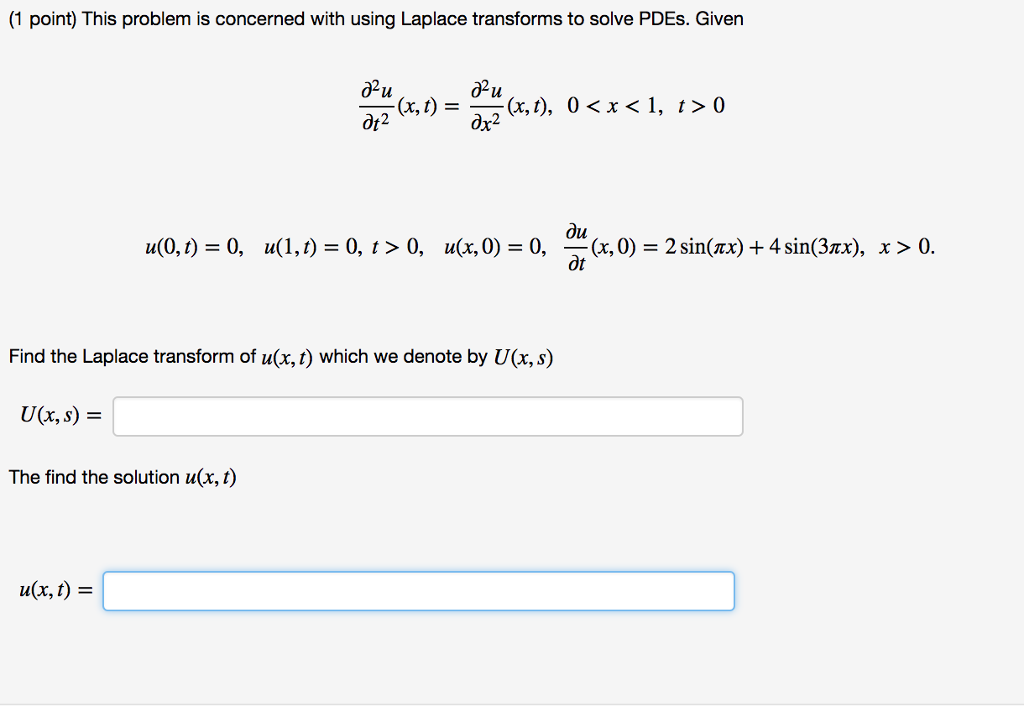 Solved (1 point) This problem is concerned with using | Chegg.com