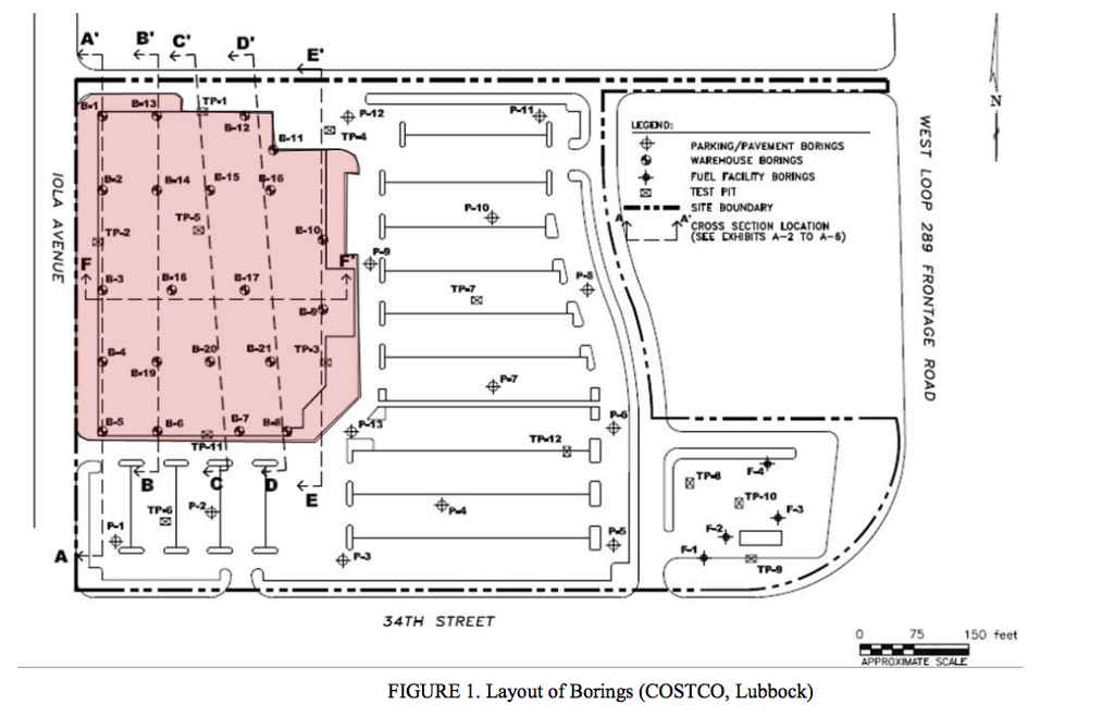 1. Figure 1 shows the layout of geotechnical borings | Chegg.com
