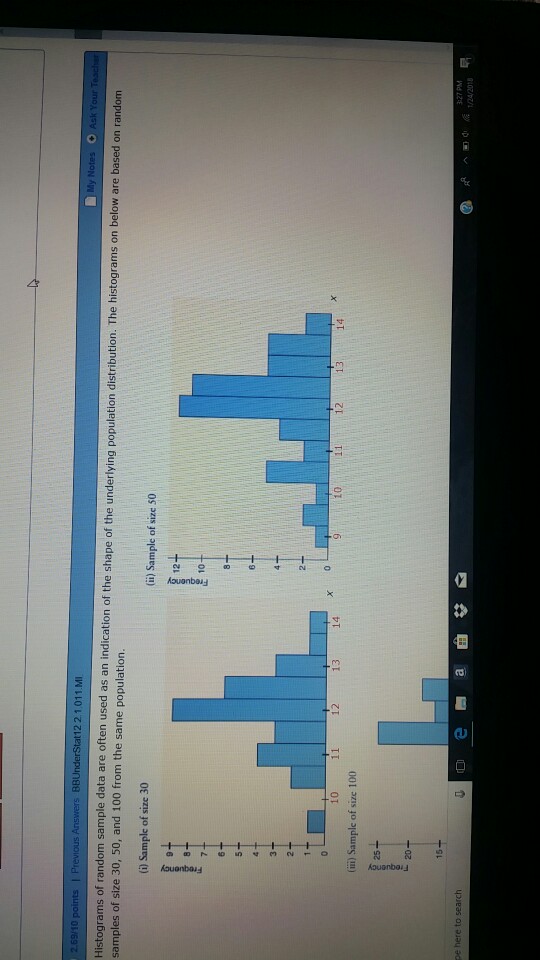 Previous Answers BBUnderStat12 2.1011 MI histograms | Chegg.com