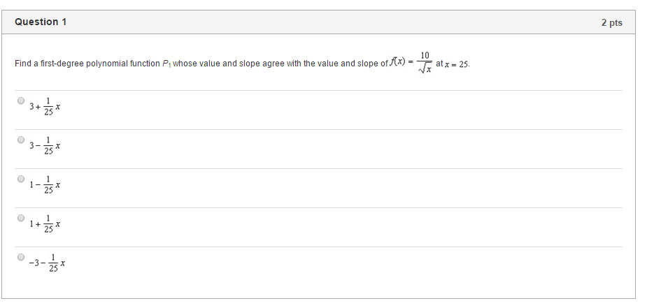 Solved Find a first-degree polynomial function P_1 whose | Chegg.com
