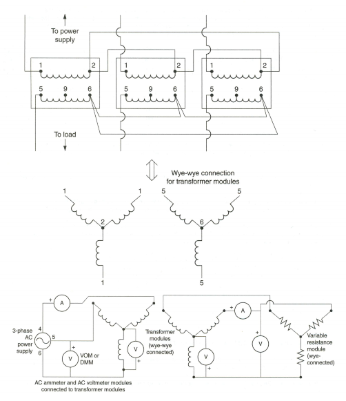 Solved To power Supply 9 To load wye-wye connection for | Chegg.com