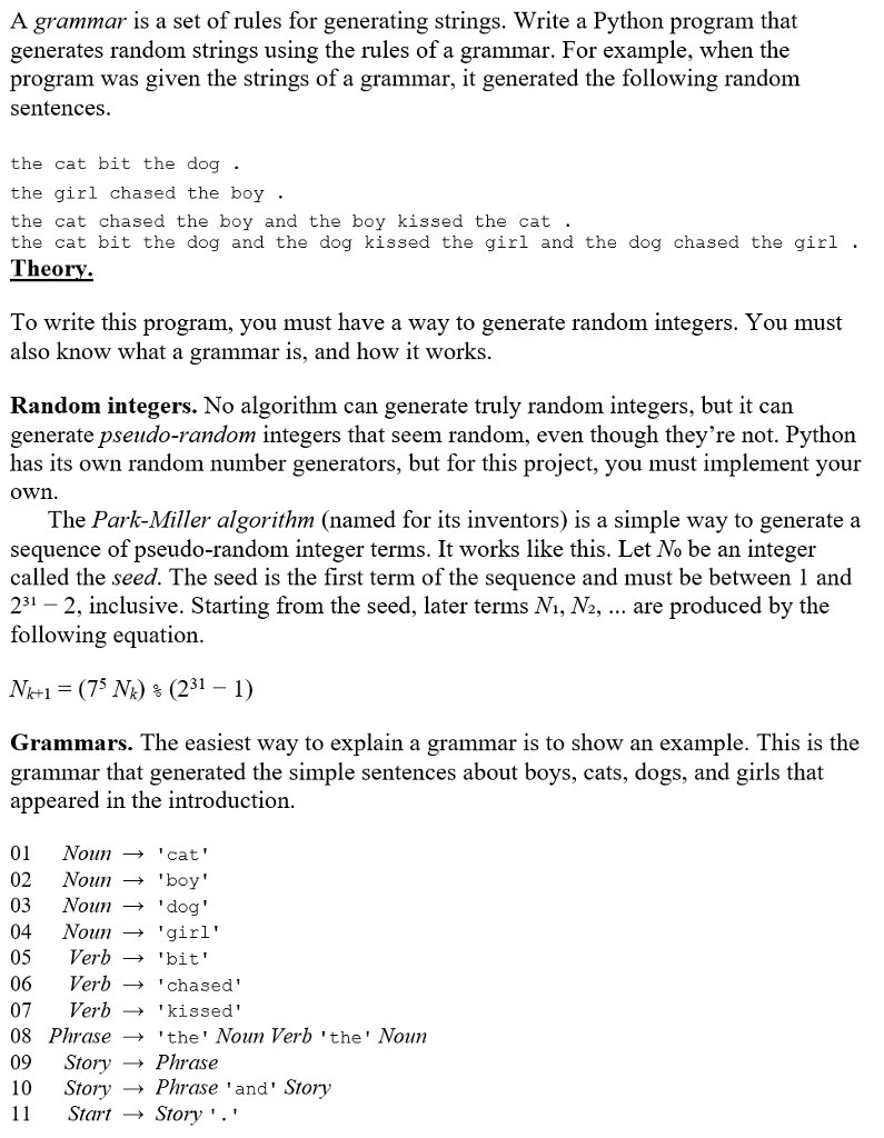Solved A grammar is a set of rules for generating strings. | Chegg.com Solved A grammar is a set of rules for generating strings. | Chegg.com