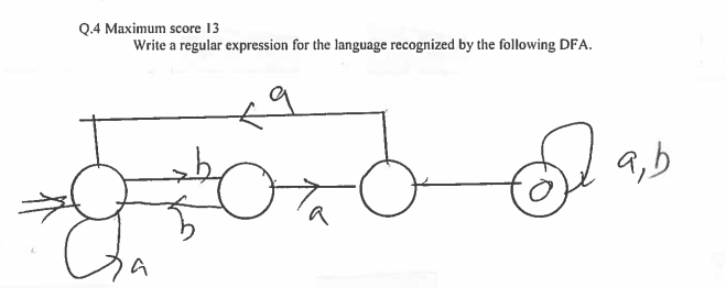 Solved Q.4 Maximum score 13 Write a regular expression for | Chegg.com