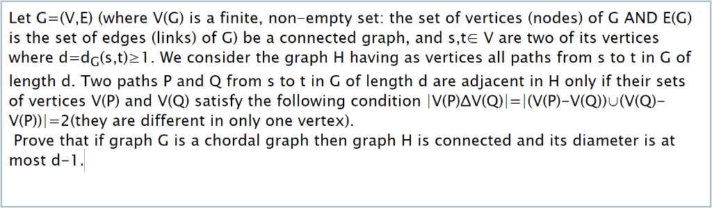Solved Let G=(V,E) (where V(G) is a finite, non-empty set: | Chegg.com Solved Let G=(V,E) (where V(G) is a finite, non-empty set: | Chegg.com