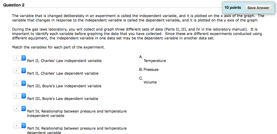 Solved Question 1 10 points Save Answer The simple gas laws | Chegg.com
