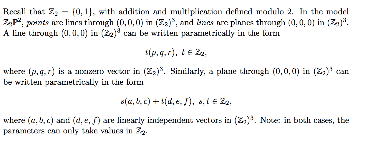 Solved Recall that Z_2 = {0, 1}, with addition and | Chegg.com