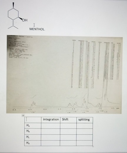 Solved MENTHOL Integration Shift splitting | Chegg.com