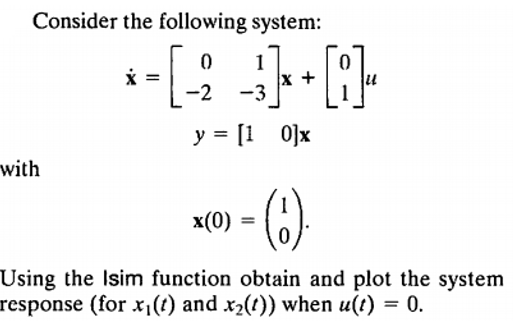Solved Consider the following system: with x(0) = ( 1 Using | Chegg.com Solved Consider the following system: with x(0) = ( 1 Using | Chegg.com