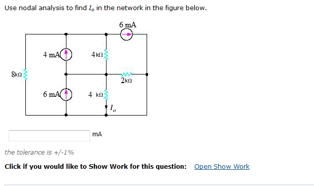 Solved Use nodal analysis to find I, in the network in the | Chegg.com