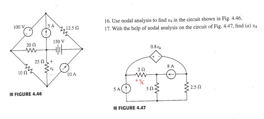 Solved 16. Use nodal analysis to find v4 in the circuit | Chegg.com
