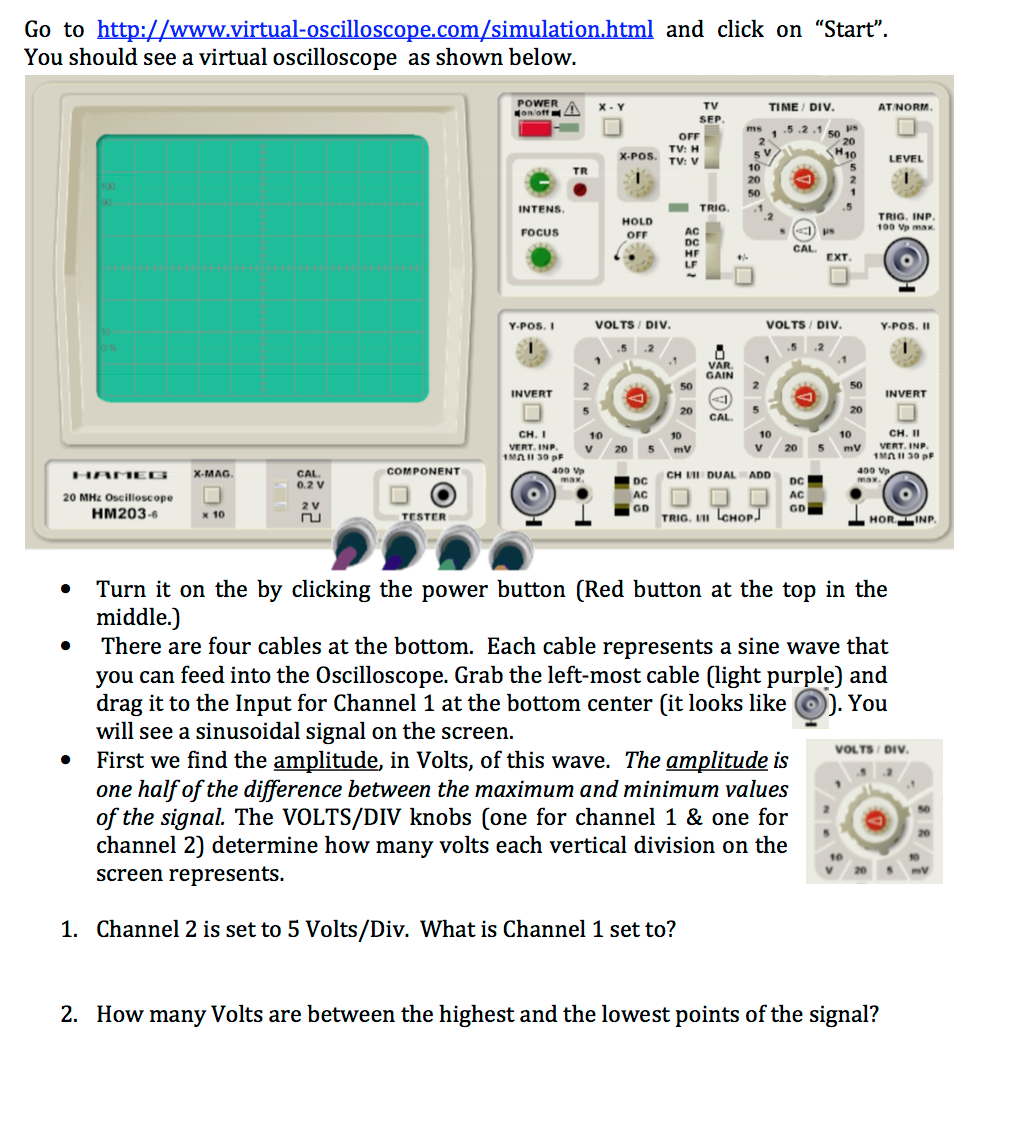 Solved and click on "Start". Go to You should see a virtual | Chegg.com