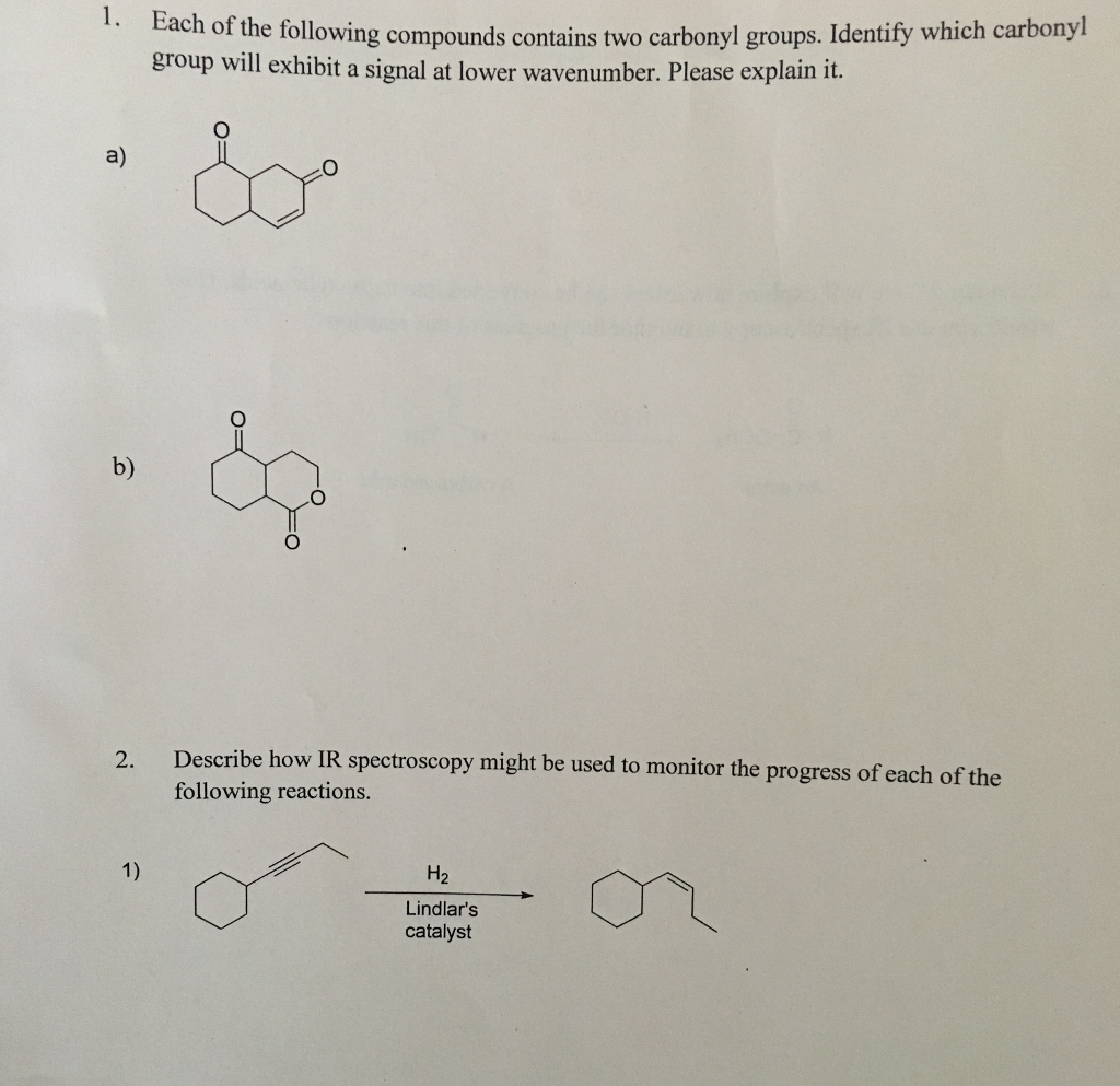 Solved each of the following compounds contain two carbonyl | Chegg.com
