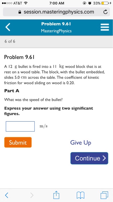 Solved A 12 g bullet is fired into all kg wood block that is | Chegg.com