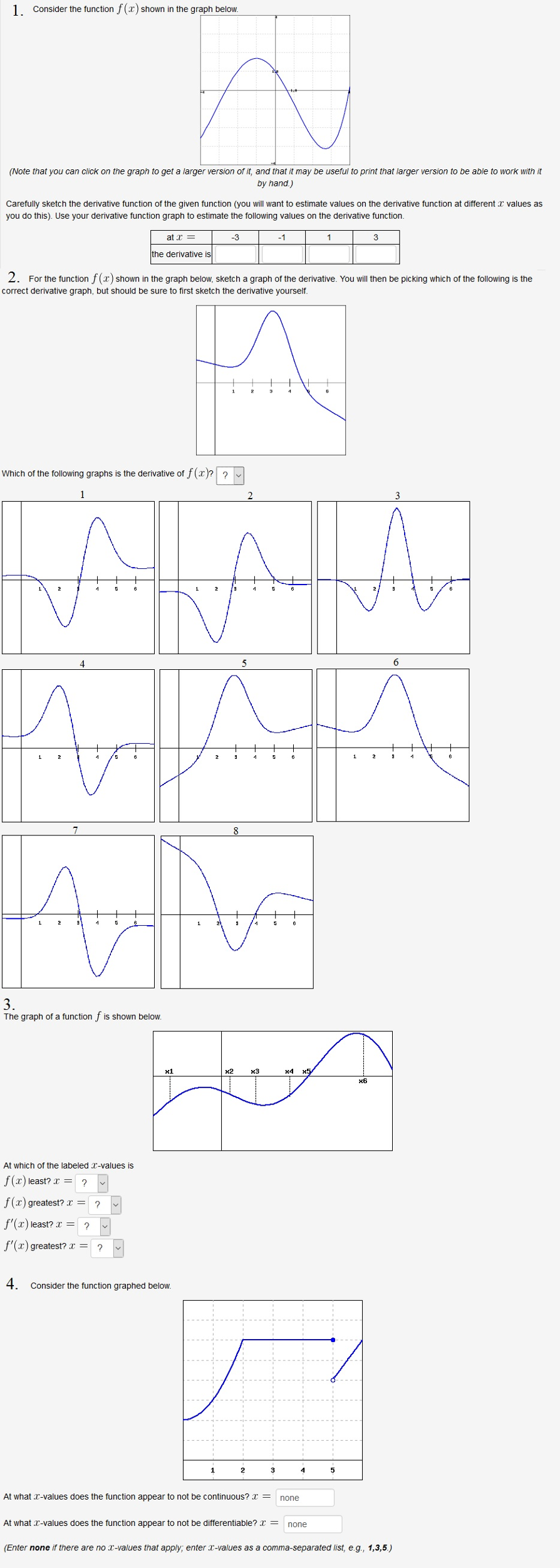 Solved Consider The Function Fx Shown In The Graph Below 0568