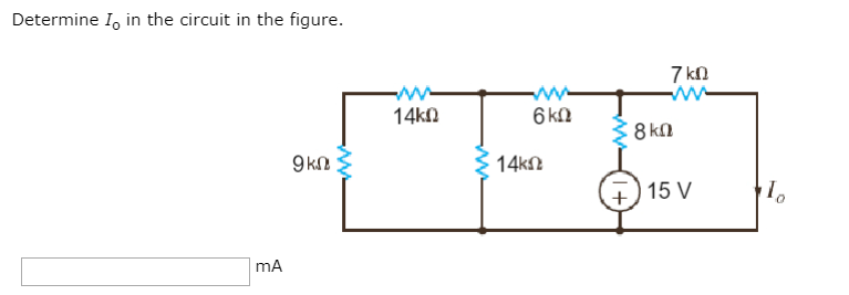 Solved Determine I_0 in the circuit in the figure. | Chegg.com