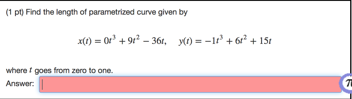 Solved Find the length of parametrized curve given by x(t) | Chegg.com