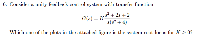 Solved Consider a unity feedback control system with | Chegg.com